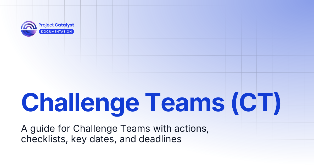 Challenge Teams (CT) | Project Catalyst - Knowledge Base