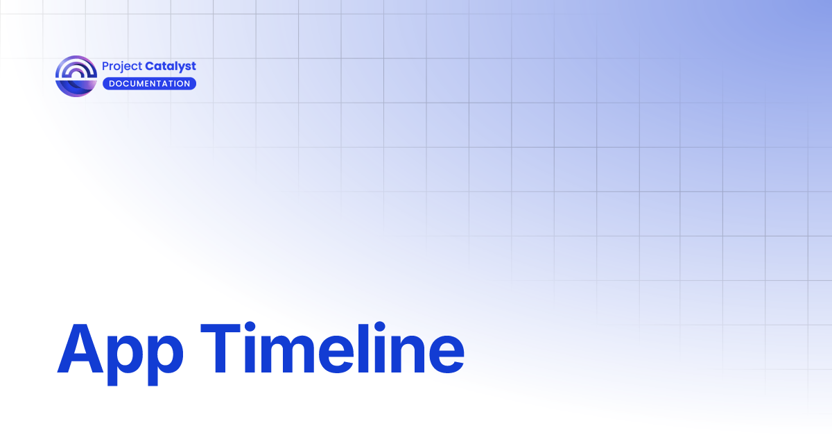 App Timeline | Project Catalyst - Knowledge Base