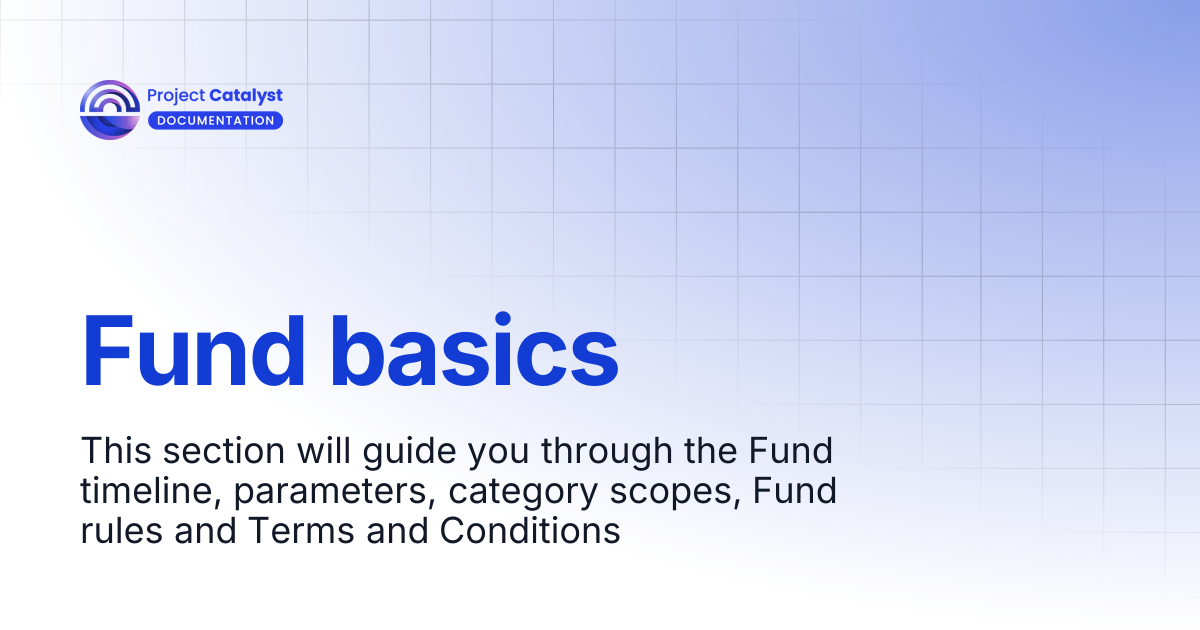 Fund basics | Project Catalyst - Knowledge Base